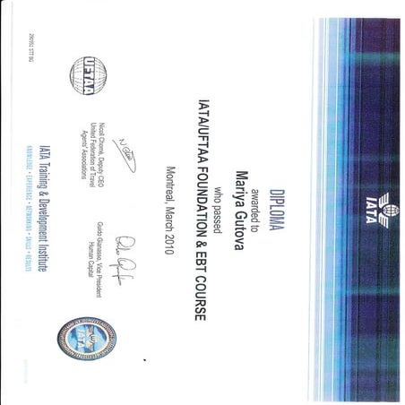 IATA/UFTAA Certificate | PDF