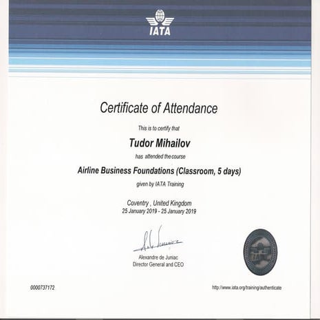IATA Certificate | PDF