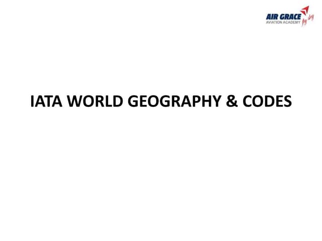 IATA GEOGRAPHY AREAS in the world, HM111 | PDF