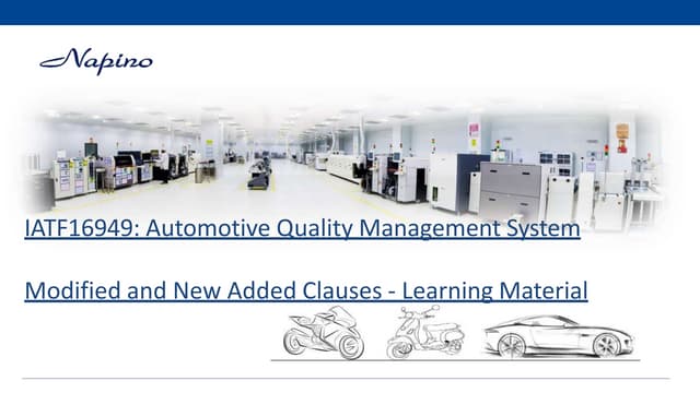 List of mandatory IATF 16949 documents | PDF