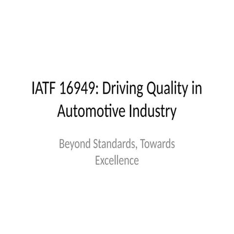 List of mandatory IATF 16949 documents | PDF