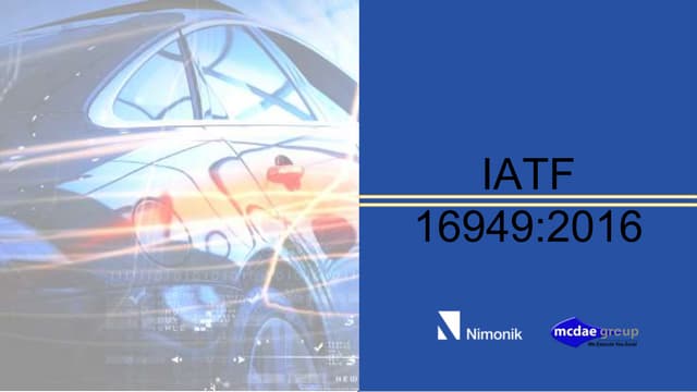 Iatf 16949 training | PPTX