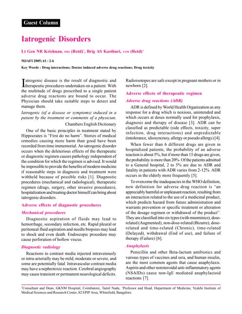 Ioatrogenic disease | PPT