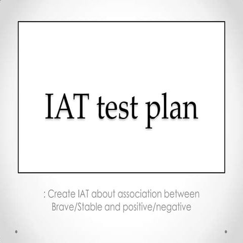 Iat test plan | PPTX
