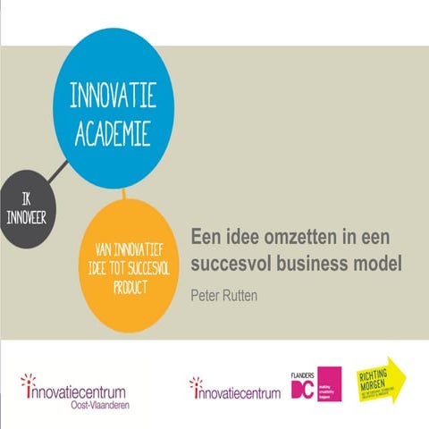 IA Van innovatief idee tot succesvol product (IC O-VL) Sessie 1 Peter ...