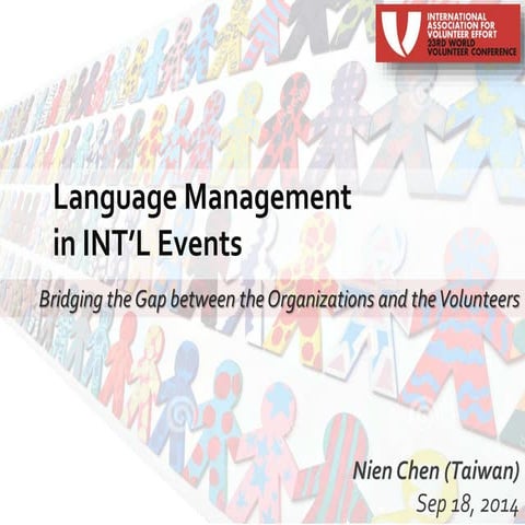 [IAVE 2014] Language Management in INT'L Events (Volunteering) | PPT