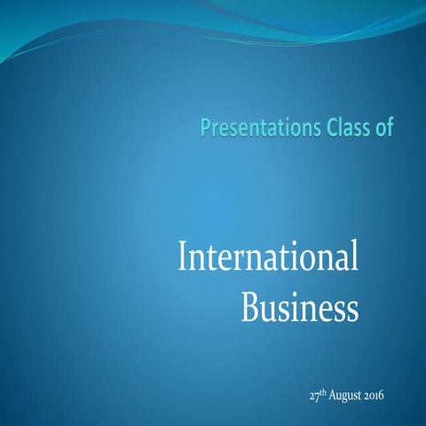 International Business | PPT