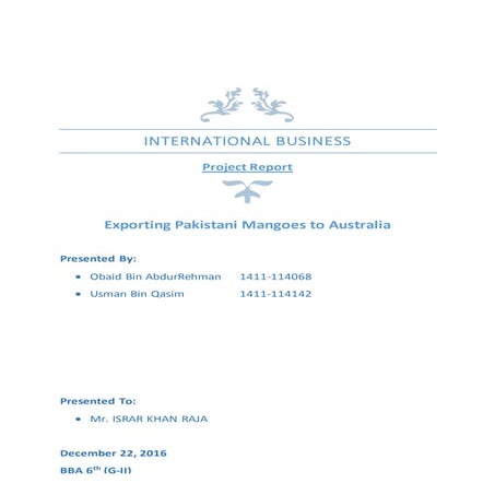 Export business report | DOCX