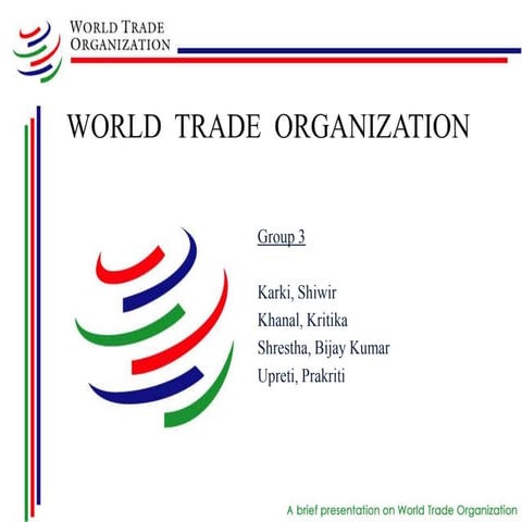 Word Trade Organization | PPTX | Business | Business and Finance