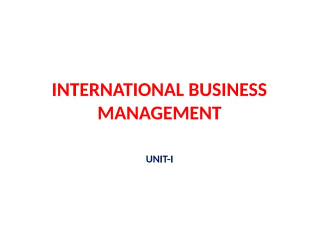 International Business | PPTX