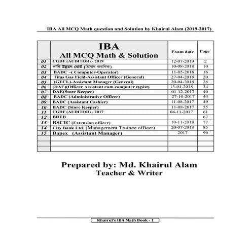 Iba mcq-math-solution-2017-2019-by-khairul-alam- [www.itmona.com] | PDF