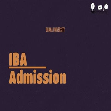 DU IBA Admission Test | PPTX