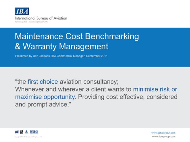 Maintenance Benchmarking (3) | PPT