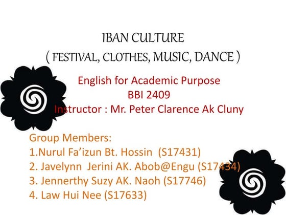 Iban traditional custome | PPT