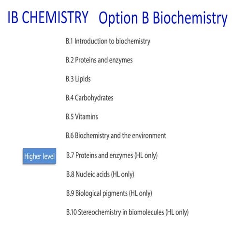 Ib Biochemistry Complete Topic SL and HL.ppt