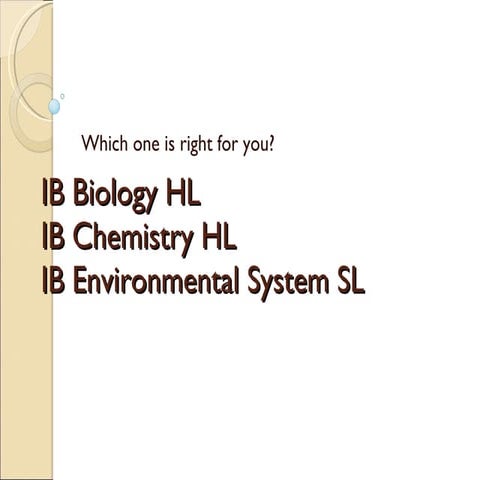 Ib Biology Hl Pres 97 | PPT