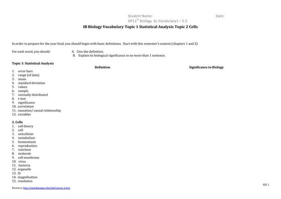 Chapter 3 vocabulary terms | DOCX | Chemistry | Science
