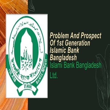 Islami Bank Bangladesh Overview | PPTX