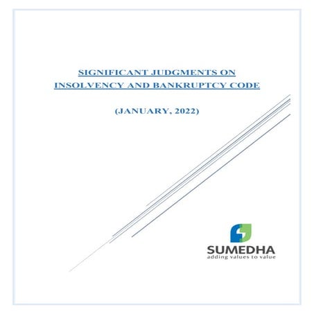 Significant Judgments on Insolvency and Bankruptcy Code | PDF | Bankruptcy | Business Banking ...
