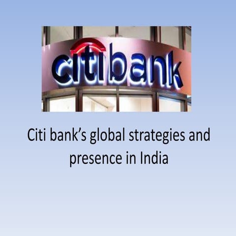 Ib citibank | PPTX