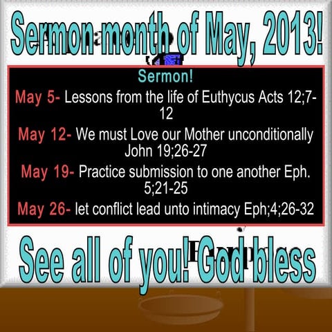 IBCP Gredu month of may sermons | PPT | Christianity | Religion & Spirituality
