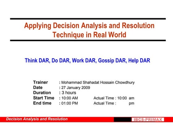 Decision making and problem solving | PPTX