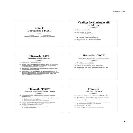 Ibct parterapi | PDF