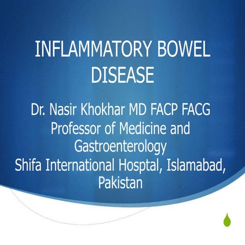 Management of Inflammatory Bowel Disease | PPT