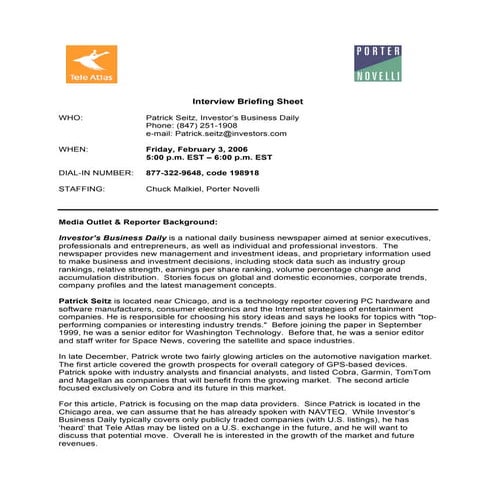 Media briefing backgrounder | PDF