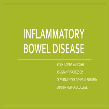 Inflammatory bowel disease | PPTX