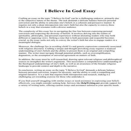 I Believe In God Essay.pdf