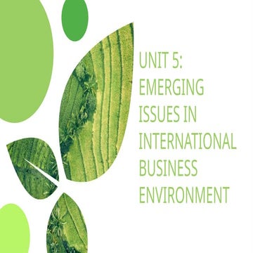 IBE_Unit 5 Emerging Issues in International Business Environment.pptx