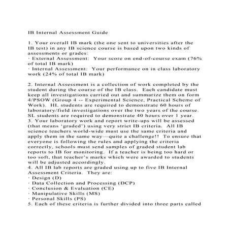 IB Internal Assessment Guide1. Your overall IB mark (the one s.docx