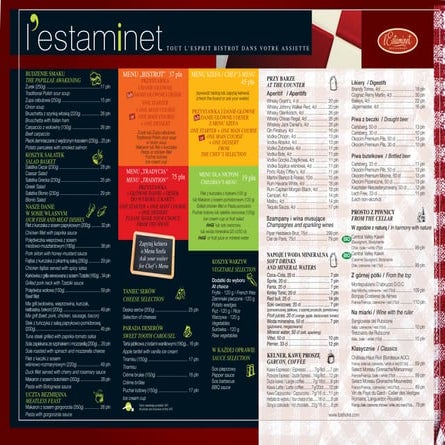 Ibis lodz restaurant menu | PDF | Bars & Restaurants | Attractions