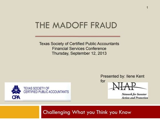 The Bernie Madoff Scandal | PPTX