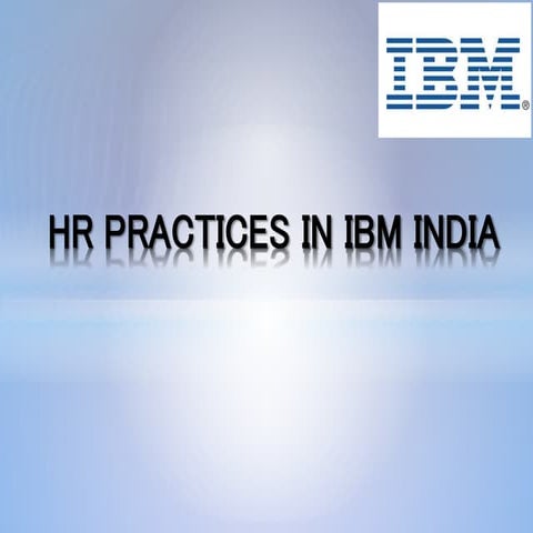 Human Resource Development of IBM | PPTX