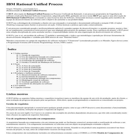Rational Unified Process - RUP | PDF