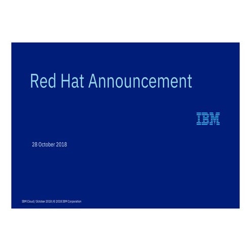 Ibm Redhat Creating The Worlds Leading Hybrid Cloud Provider Pdf
