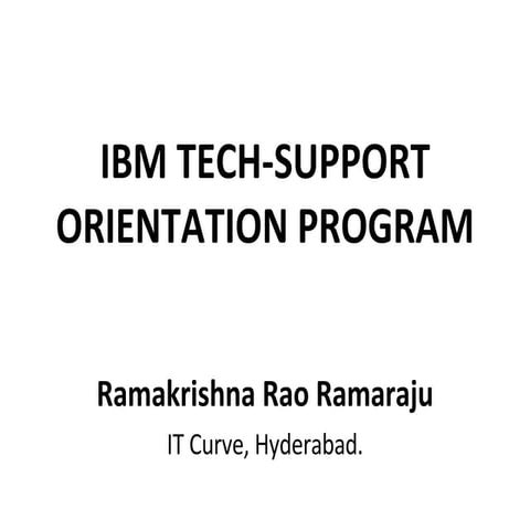 Ibm Tech Support | PPT