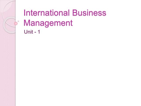 International marketing | PPT