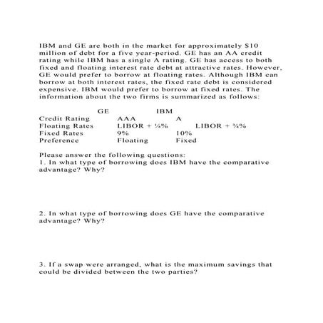 IBM and GE are both in the market for approximately $10 million of.docx