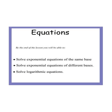 Ib maths sl logarithmic equations | PDF