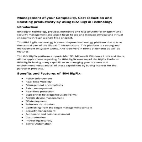 IBM BigFix Online Training | PDF | Operating Systems | Computer Software and Applications