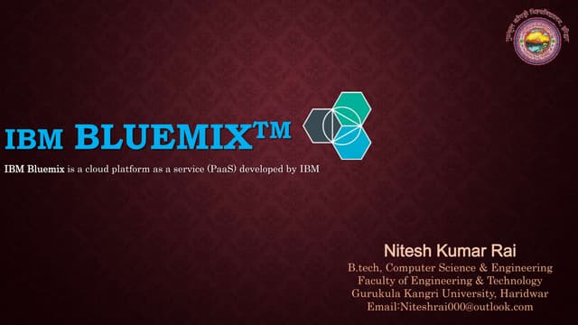Ibm Bluemix Ppt