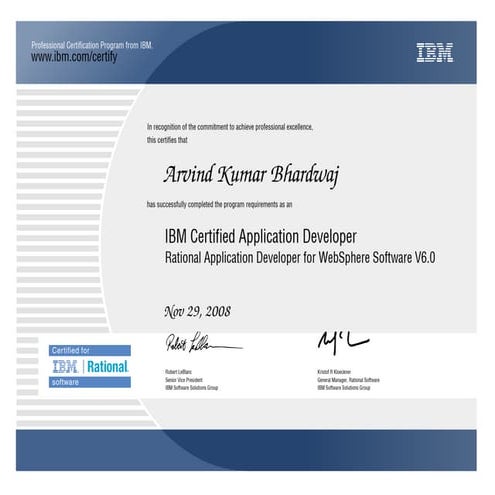 IBM Certified Application Developer -- Rational Application Developer ...
