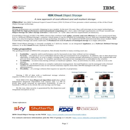 IBM Cloud Object Storage Point of View | PDF | Cloud Computing | Internet