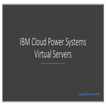Ibm Cloud Powervs Aix And Ibm I On Cloud Ppt