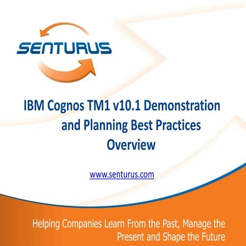 IBM Cognos TM1 Version 10.1 Demonstration and Financial Planning Best Practices Overview | PPTX