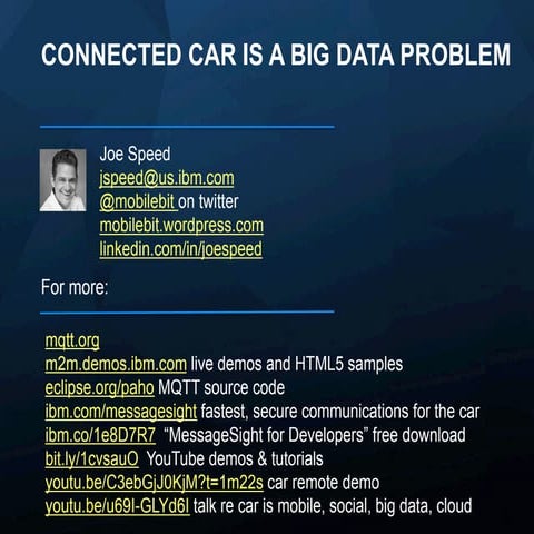 Ibm connected car is a big data problem for autotech council dec 13 ...