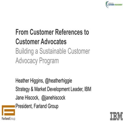 Customer Advocacy and Customer Advisory Boards | PPTX | Sales | Business